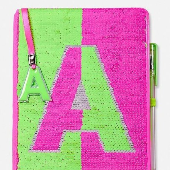 Justice | Other | Justice Neon Flip Sequins Diary Journal Initial O ...